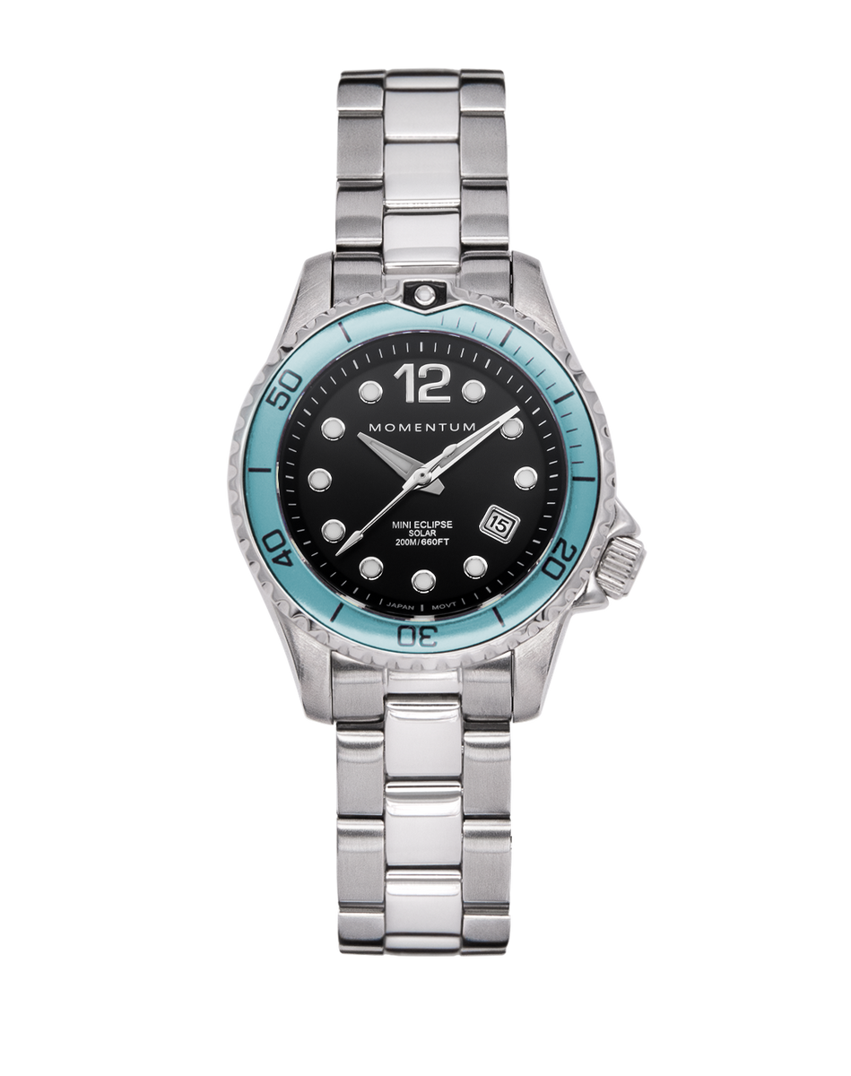 Mini Eclipse Solar - Black | Ladies Solar-Powered Dive Watch – Momentum ...