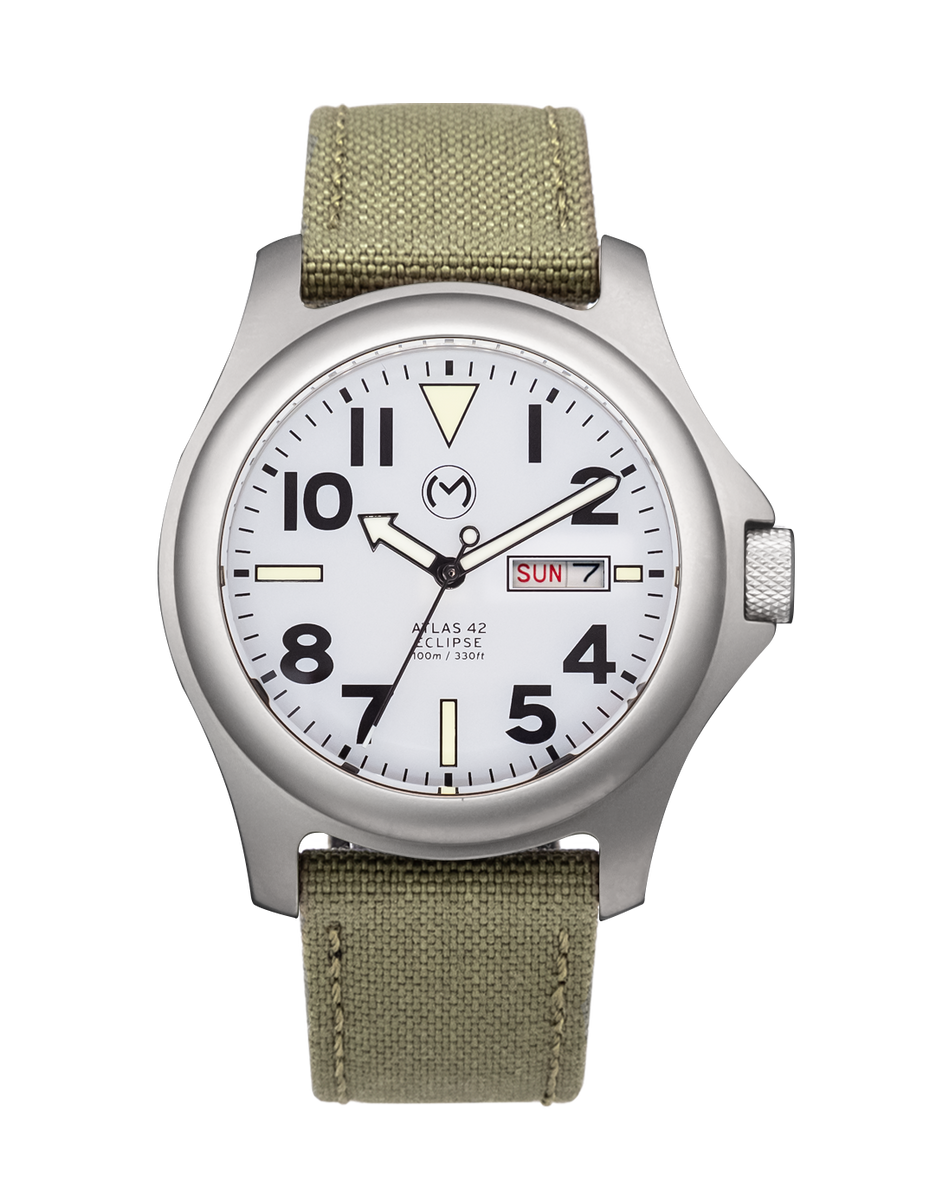 Atlas Eclipse [42mm] | Solar Titanium Field Watch – Momentum Watches