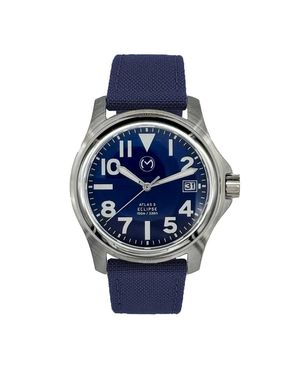 Atlas Eclipse [38mm] | Solar Stainless Steel Field Watch | Momentum