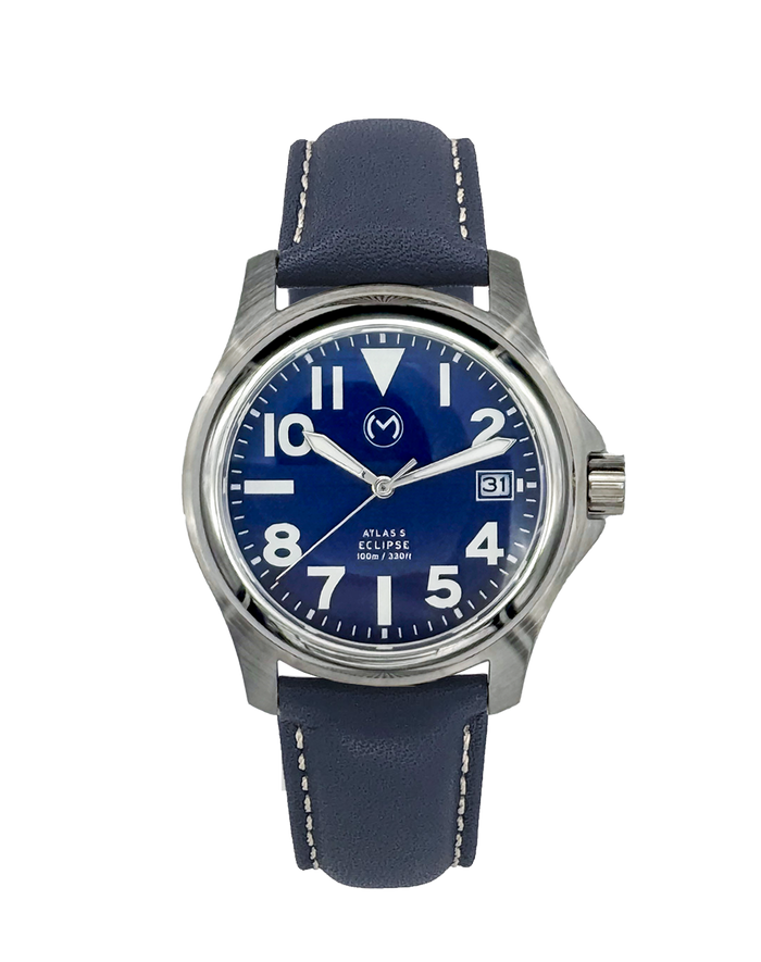 Atlas Eclipse [38mm] | Solar Stainless Steel Field Watch | Momentum